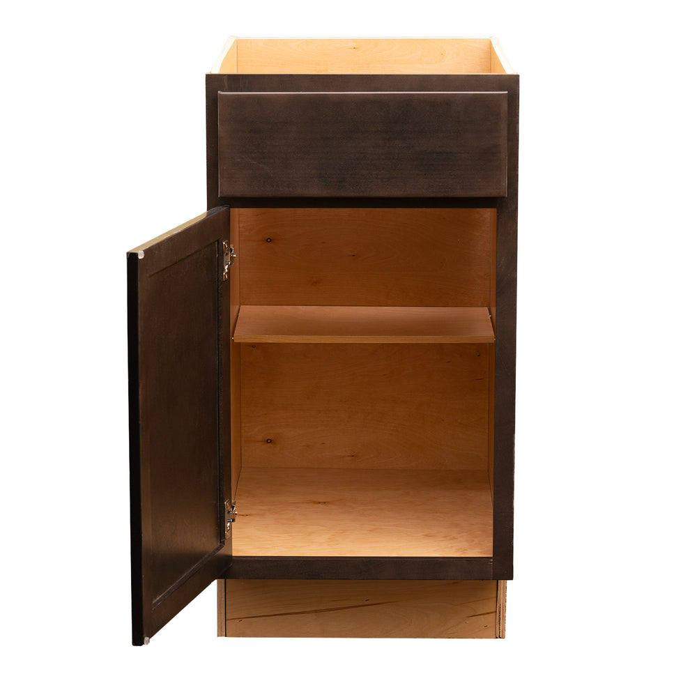 12" - 24" Kitchen Cabinet Espresso Stain Base Cabinet ...