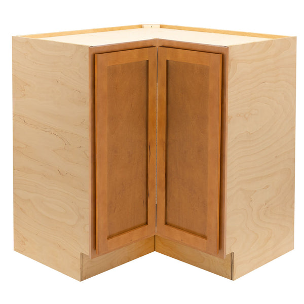 Easy Reach Kitchen Cabinet Provincial Stain Corner Base Cabinet ...