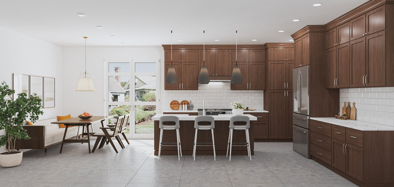 3 Drawer Kitchen Cabinet Espresso Stain Base Cabinet ...