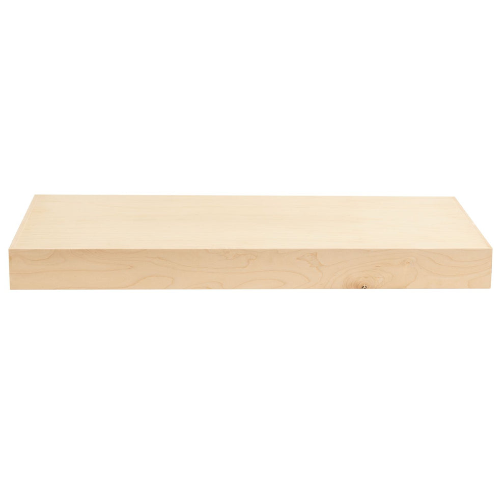 Raw Maple Floating Shelf | Kitchen Shelves | Floating Bookshelf ...