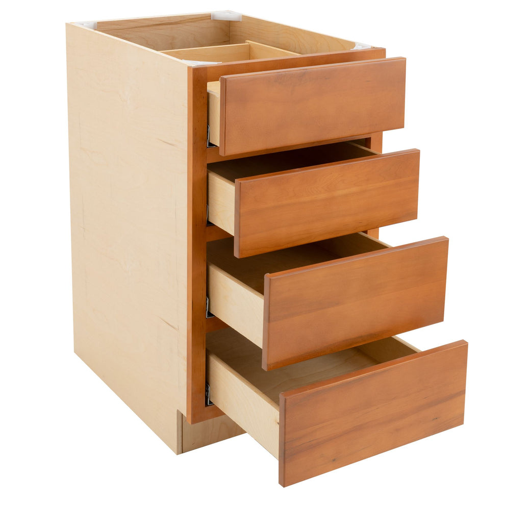 4 Drawer Kitchen Cabinet Provincial Stain Base Cabinet ...