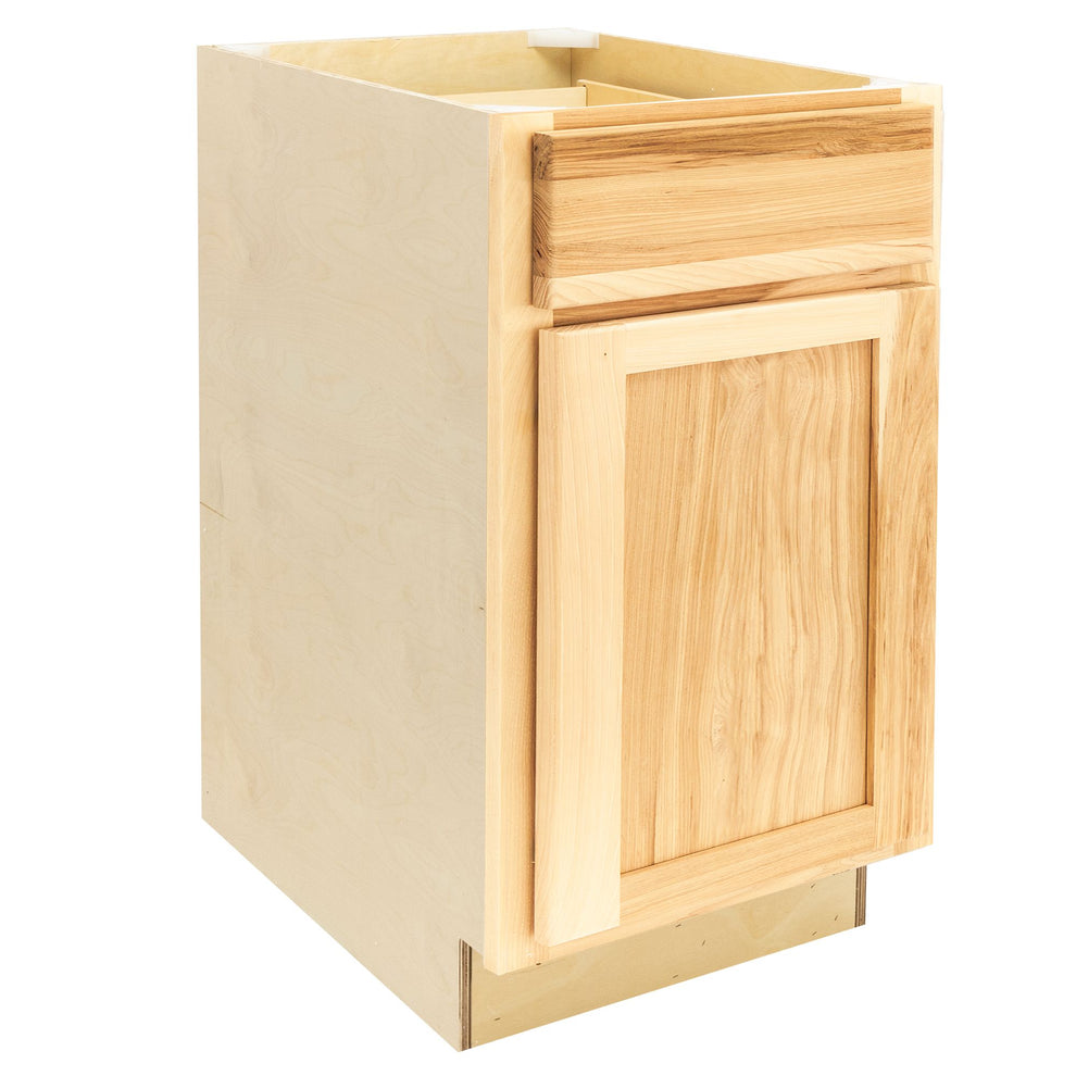 Trash Bin Kitchen Cabinet Rustic Hickory Base Cabinet ...